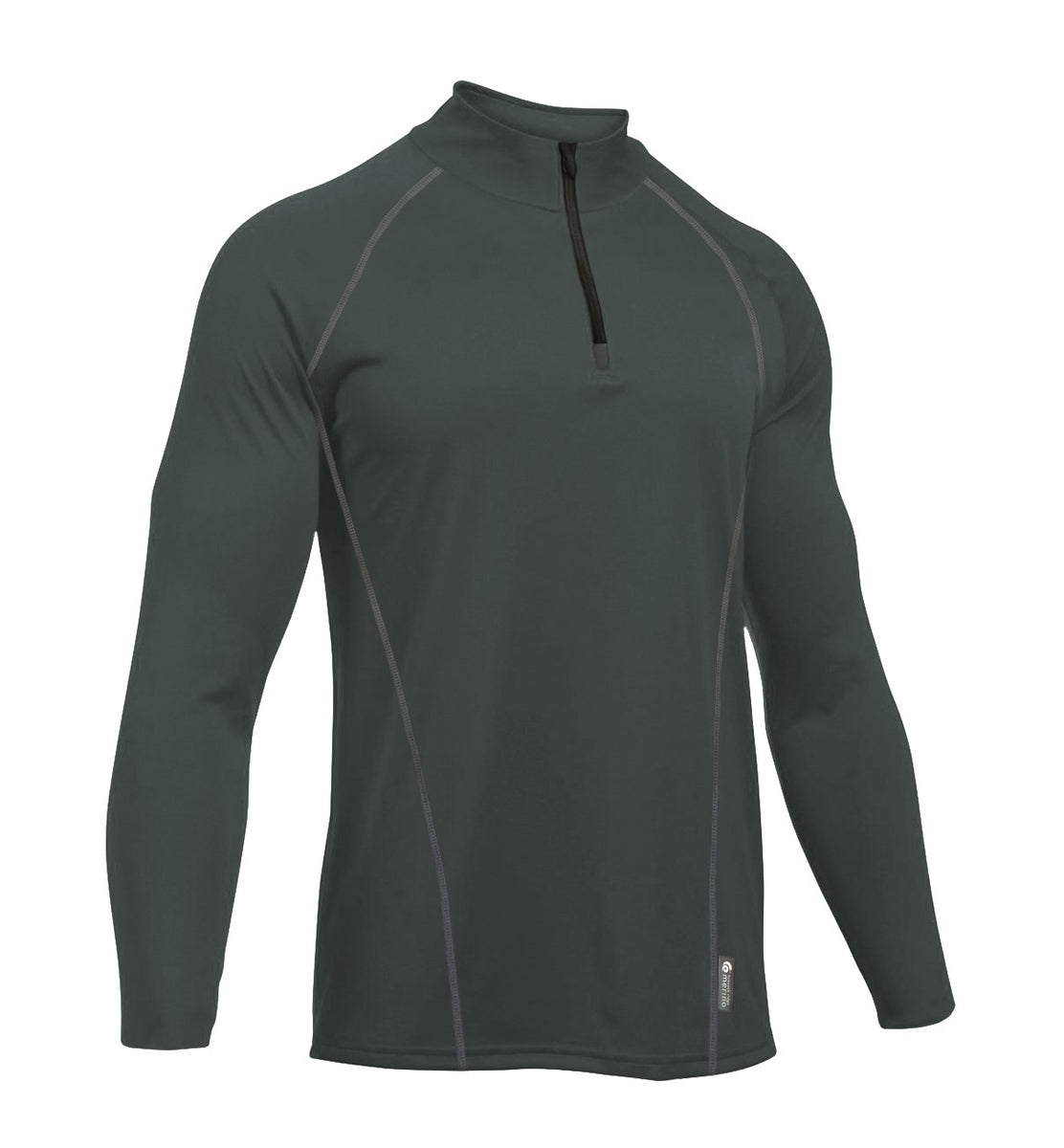 Mens Merino 1/2 Zip Top - Charcoal Grey - Made in NZ – Tussock Ridge Merino